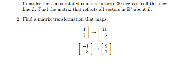 Solved Consider the x-axis rotated counterclockwise 30 | Chegg.com