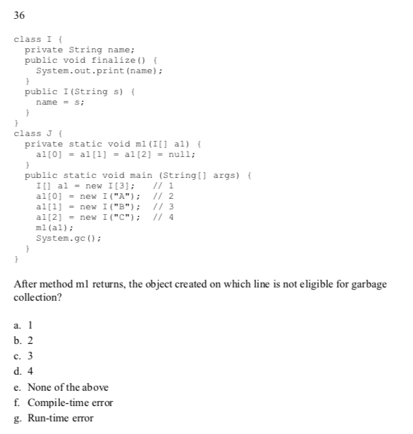 Solved 30 What does the following code print out? try 2. int | Chegg.com