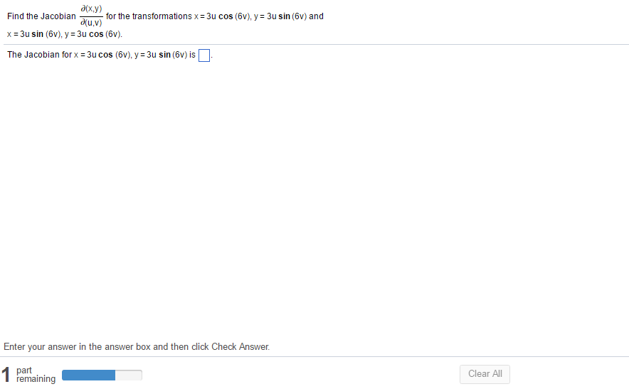 Solved Find the Jacobian partial differential (x, y)/partial | Chegg.com