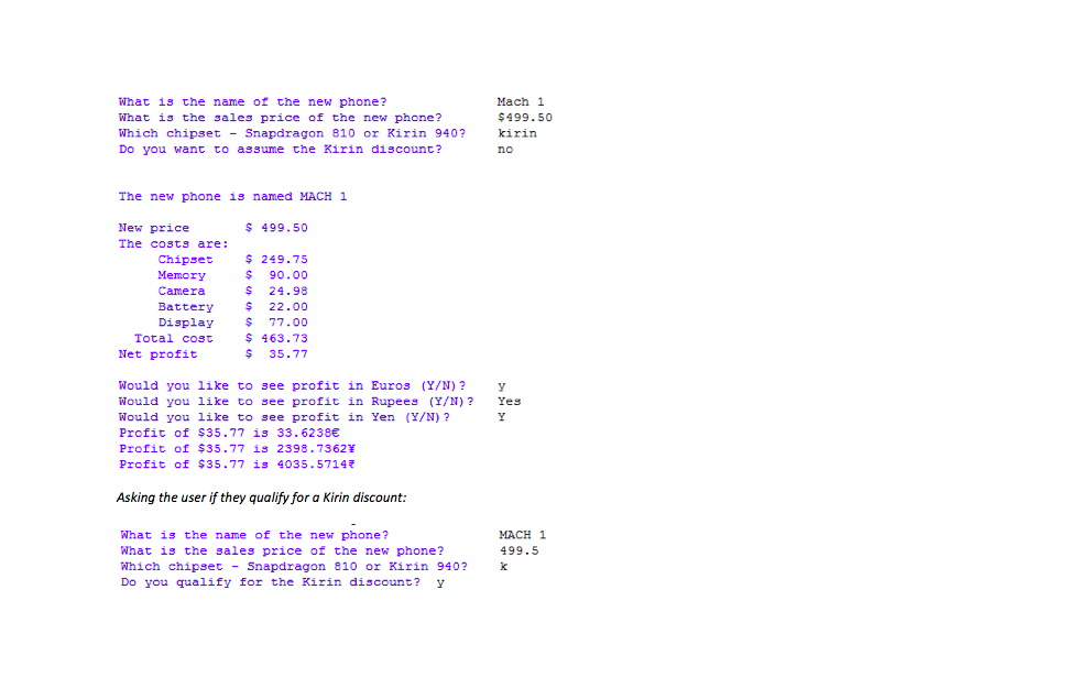 Decisions: IN PYTHON A new business needs a program | Chegg.com