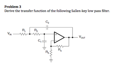 Solved Problem 3 Derive the transfer function of the | Chegg.com