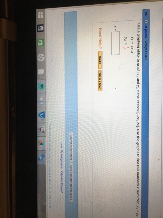 Solved Use a graphing utility to graph y_1 and y_2 in the | Chegg.com