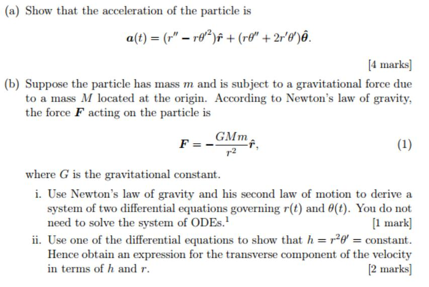 Solved 5. Consider a particle whose location at time t is | Chegg.com