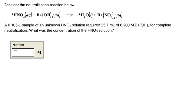 Solved Consider the neutralization reaction below. | Chegg.com