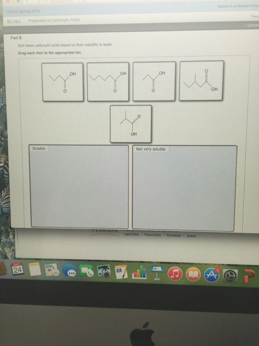 Solved Rank them based on boiling points Sort from soluble | Chegg.com