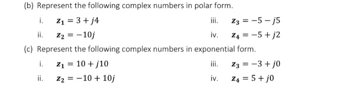 Solved Represent the following complex numbers in polar | Chegg.com