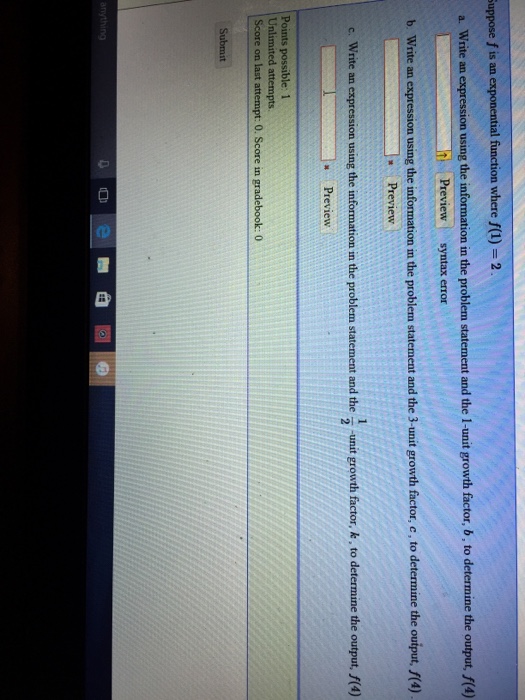 Solved: Suppose F Is An Exponential Function Where F(1) = ... | Chegg.com Solved: Suppose F Is An Exponential Function Where F(1) = ... | Chegg.com