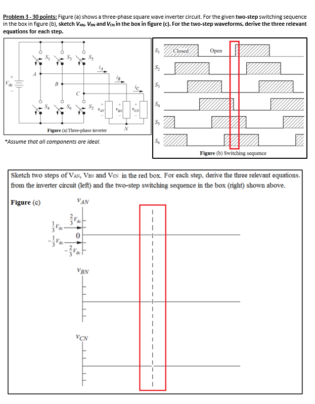 Solved Problem 3-30 points: Figure (a) shows a three-phase | Chegg.com