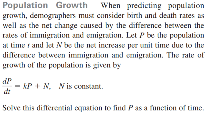 Solved Population Growth When predicting population growth, | Chegg.com