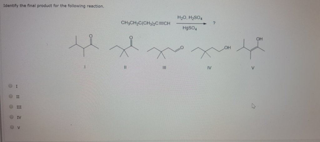 Solved Identify the final product for the following reaction | Chegg.com