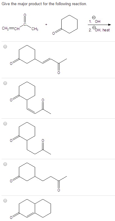 Solved Give the major products for the following reaction. | Chegg.com
