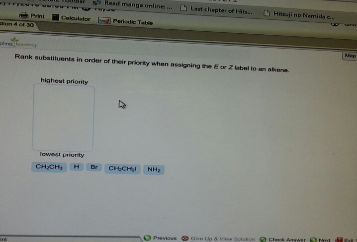 Solved Rank substituents in order of their priority when | Chegg.com