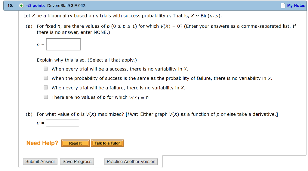 Solved Let X be a binomial rv based on n trials with success | Chegg.com