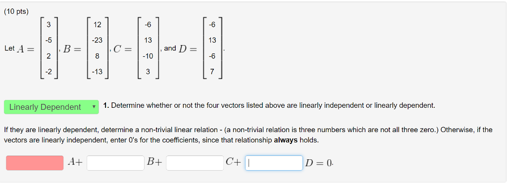 Solved The answer is NOT 0A + 0B + 0C + 0D so stop giving me | Chegg.com