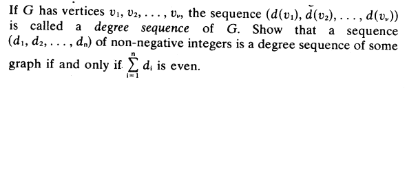 Solved If G has vertices v_1, v_2, ...., v_v, the sequence | Chegg.com