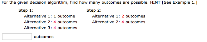 Solved For the given decision algorithm, find how many | Chegg.com
