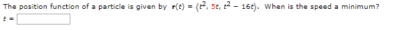 Solved The position function of a particle is given by r(t) | Chegg.com