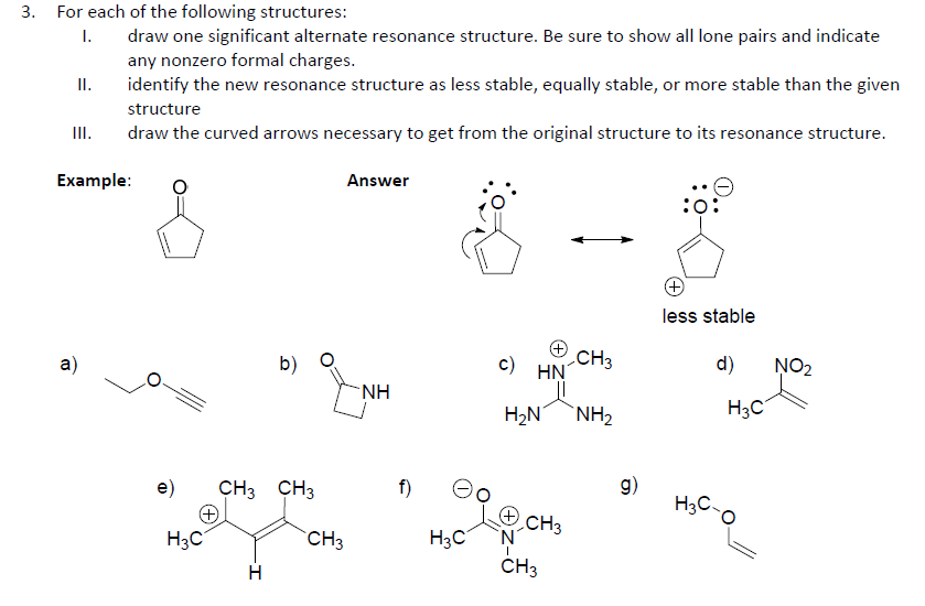Solved h of the each of the following structures: resonance | Chegg.com