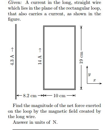 Solved Given: A current in the long, straight wire which | Chegg.com