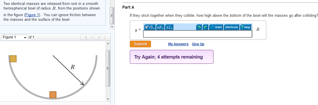 Solved Two identical masses are released from rest in a | Chegg.com