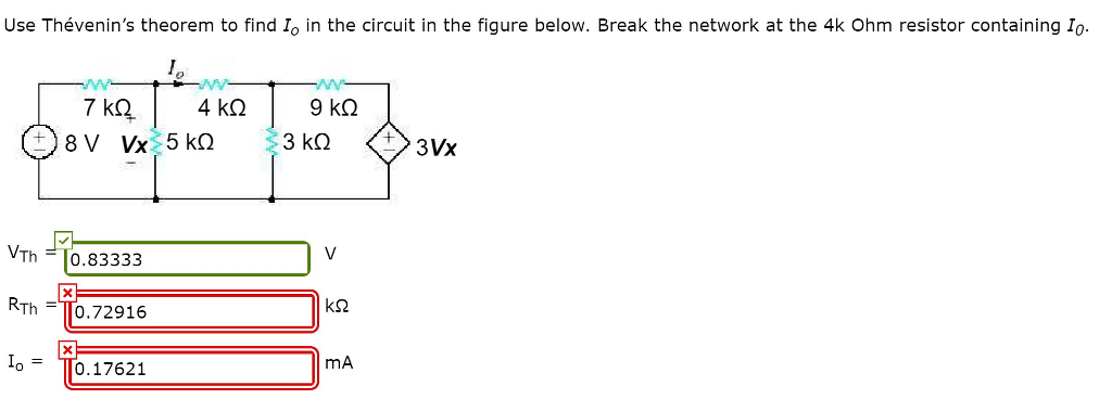 Solved Use Thévenin's theorem to find Io in the circuit in | Chegg.com
