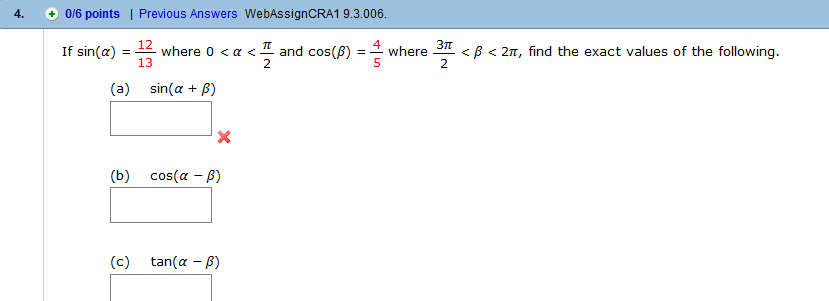 Solved If sin(Alpha) = 12/13 where 0
