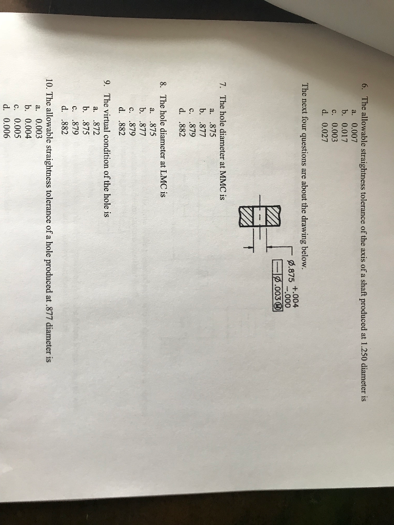 Solved The true position of a feature from specified datum | Chegg.com