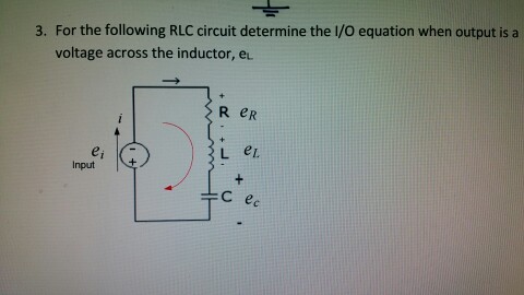 Solved For the following RLC circuit determine the I/O | Chegg.com