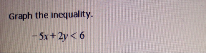 Solved Graph the inequality.-5x + 2y