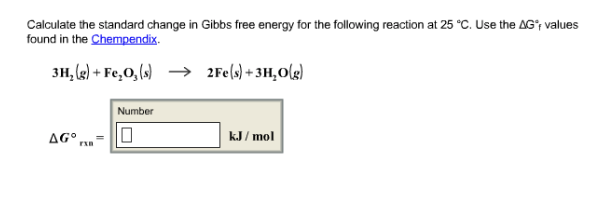 Solved Calculate the standard change in Gibbs free energy | Chegg.com