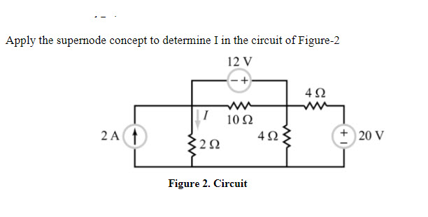Solved Apply the supernode concept to determine I in the | Chegg.com