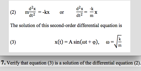 Solved The solution of this second-order differential | Chegg.com
