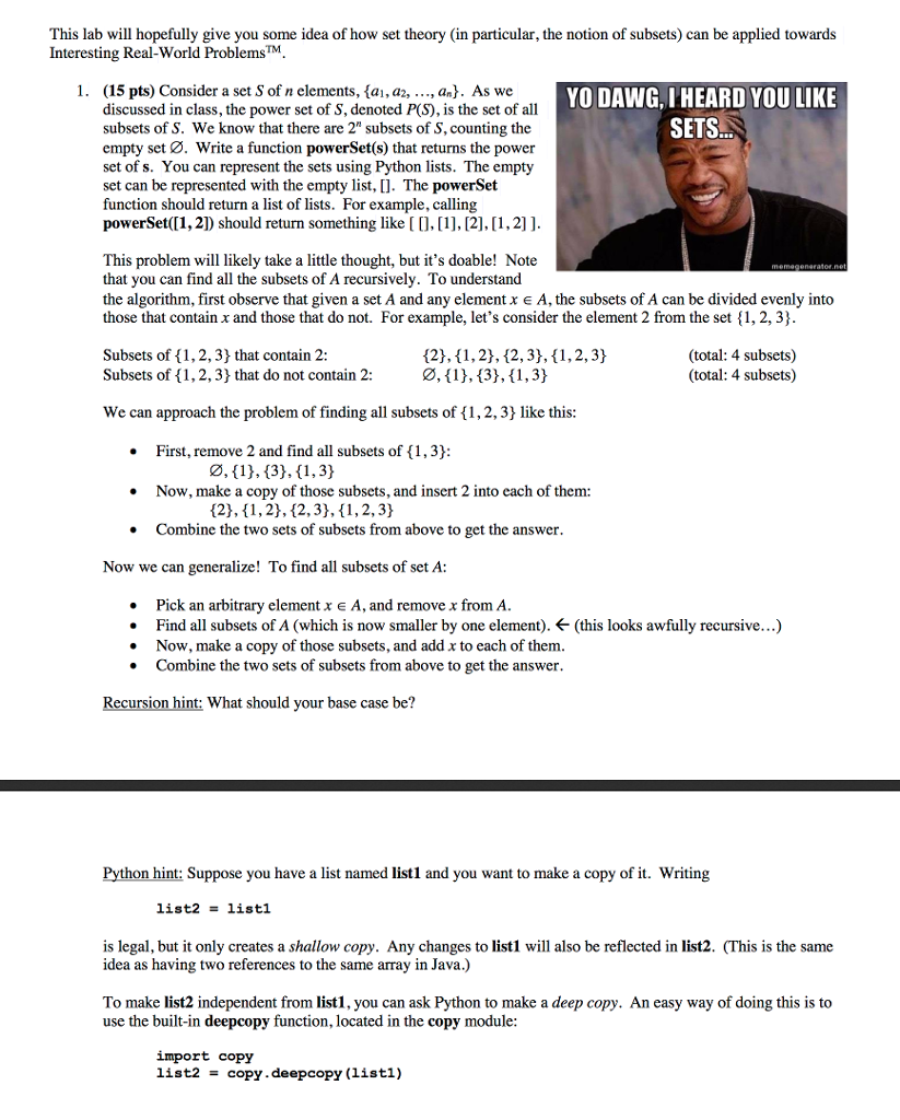 Solved This lab will hopefully give you some idea of how set | Chegg.com