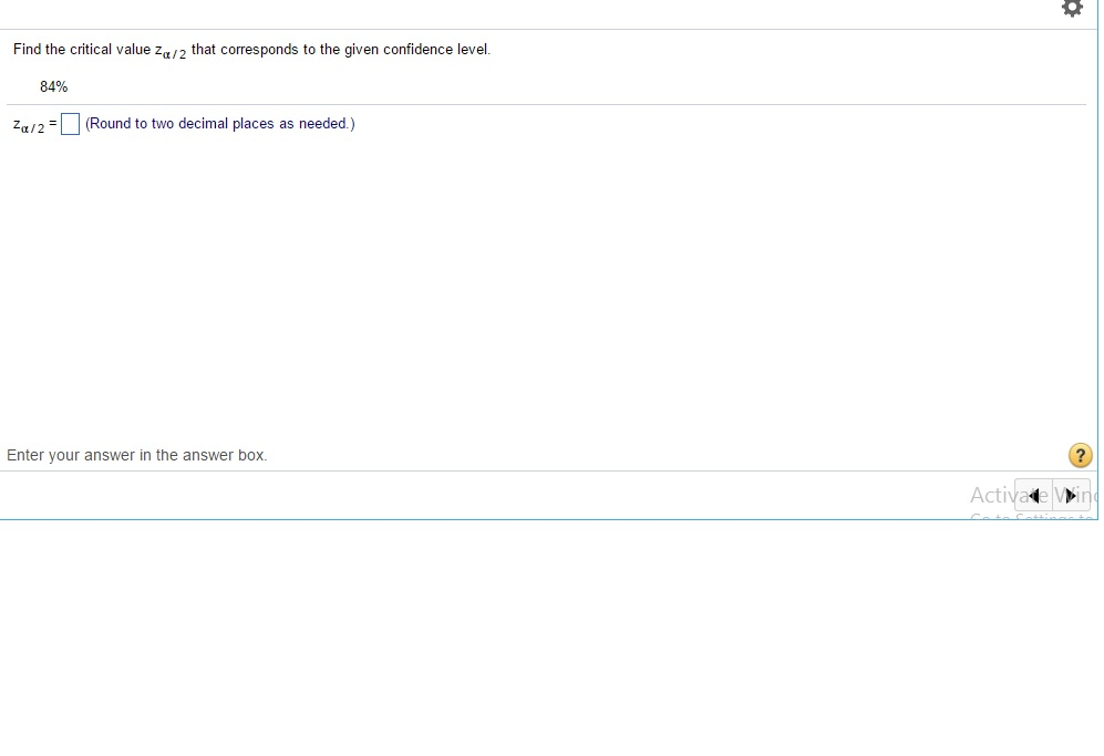 Solved Find the critical value z_alpha/2 that corresponds to | Chegg.com