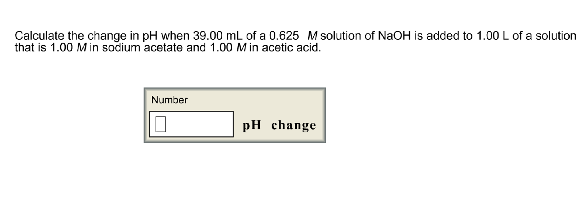 Solved: Calculate The Change In PH When 39.00 Ml. Of A 0.6... | Chegg.com