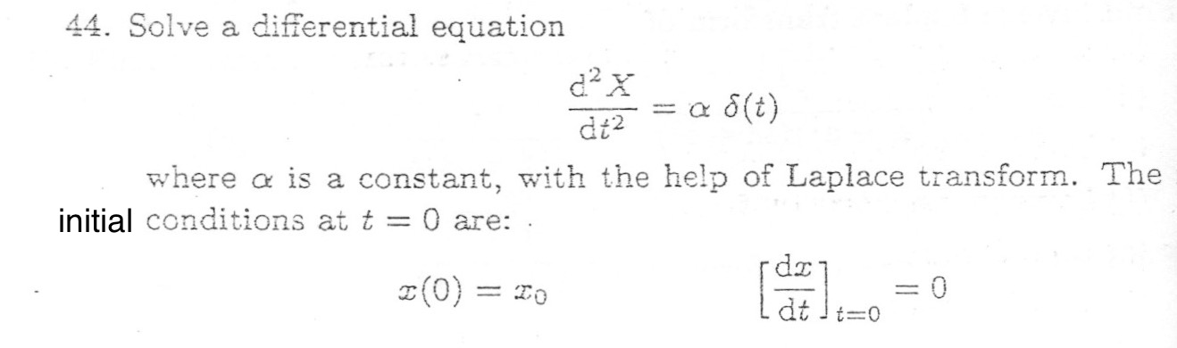 Solved Solve a differential equation d^2X / dt^2 = alpha | Chegg.com