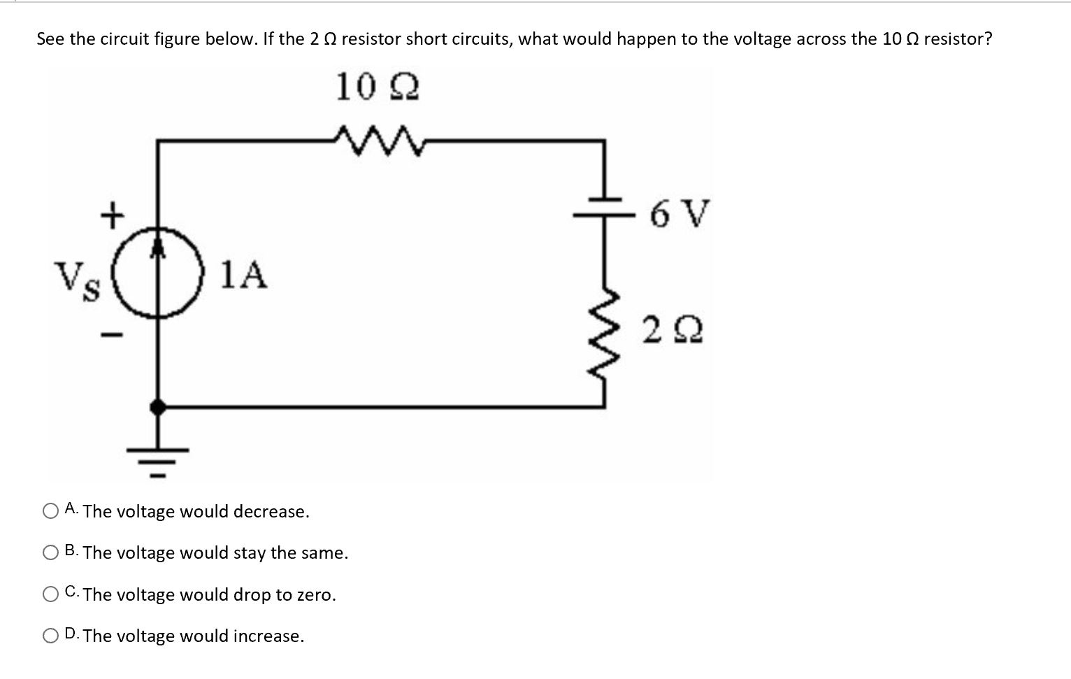 Solved See the circuit figure below. If the 2 ohm resistor | Chegg.com