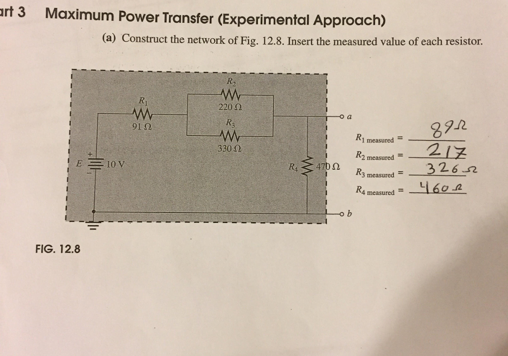 Solved rt 3 Maximum Power Transfer (Experimental Approach) | Chegg.com