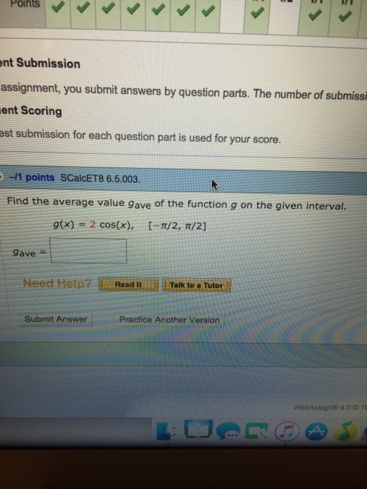 Solved Find the average value g_ave of the function g on the | Chegg.com