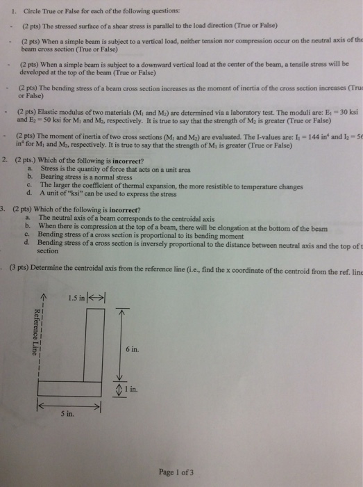 Solved Circle True or False for each of the following | Chegg.com