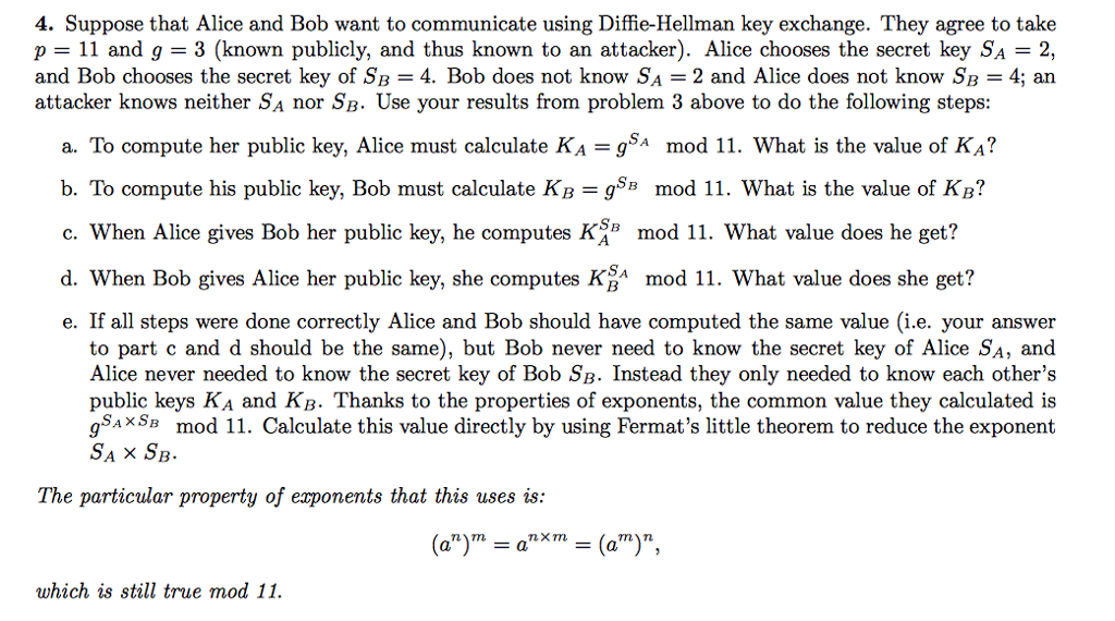 Solved Suppose that Alice and Bob want to communicate using | Chegg.com