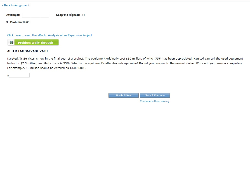 Solved Back to Assignment Attempts: Keep the Highest: /1 3. | Chegg.com