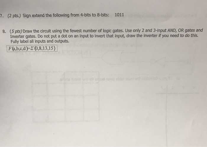 Solved Sign extend the following from 4-bits to 8-bits: 1011 | Chegg.com