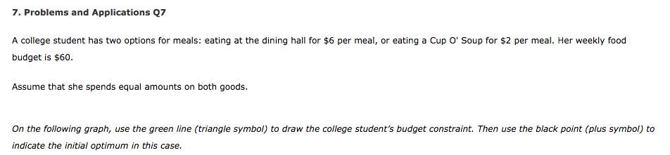 Solved 7. Problems and Applications Q7 A college student has | Chegg.com