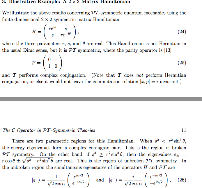 Solved 3. Illustrative Example: A 2 × 2 Matrix Hamiltonian | Chegg.com