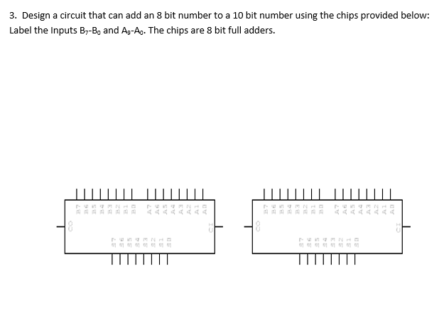 Solved 3. Design a circuit that can add an 8 bit number to a | Chegg.com