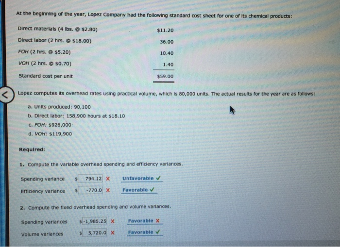 Solved At the beginning of the year, Lopez Company had the | Chegg.com