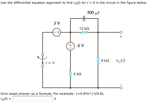 Solved Use the differential equation approach to find v0(t) | Chegg.com