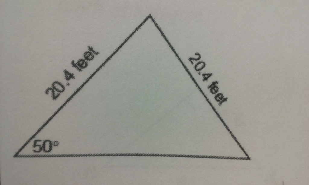 Solved the accompanying diagram shows the peak of a roof | Chegg.com