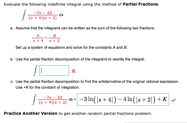 Solved Evaluate the following indefinite integral using the | Chegg.com
